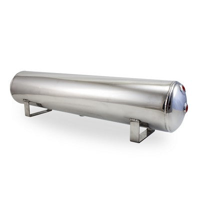 4 Gal Alum Air Tank - (2) 1/4 inch, (2) 3/8 inch end ports, & 1/4 inch ...