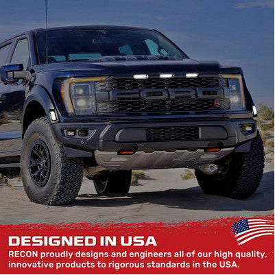 2021-24 Raptor 7-Piece Fender & Hood Light Kit Smoked Lens w/ White LE ...